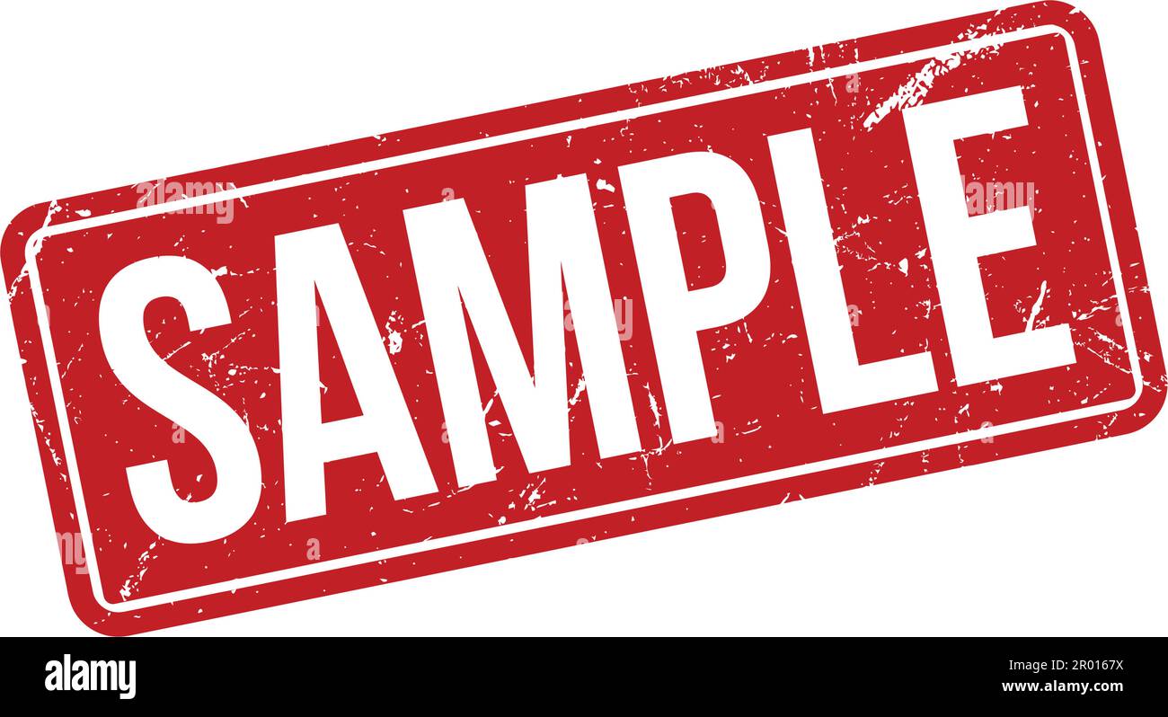 Sample Rubber Stamp. Red Sample Rubber Grunge Stamp Seal Vector ...