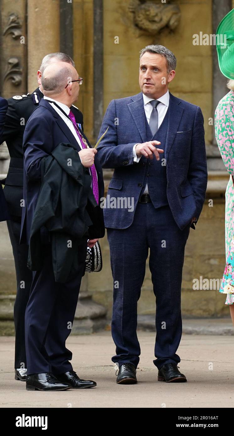 Scottish Liberal Democrat leader Alex Cole-Hamilton (right) arriving ...