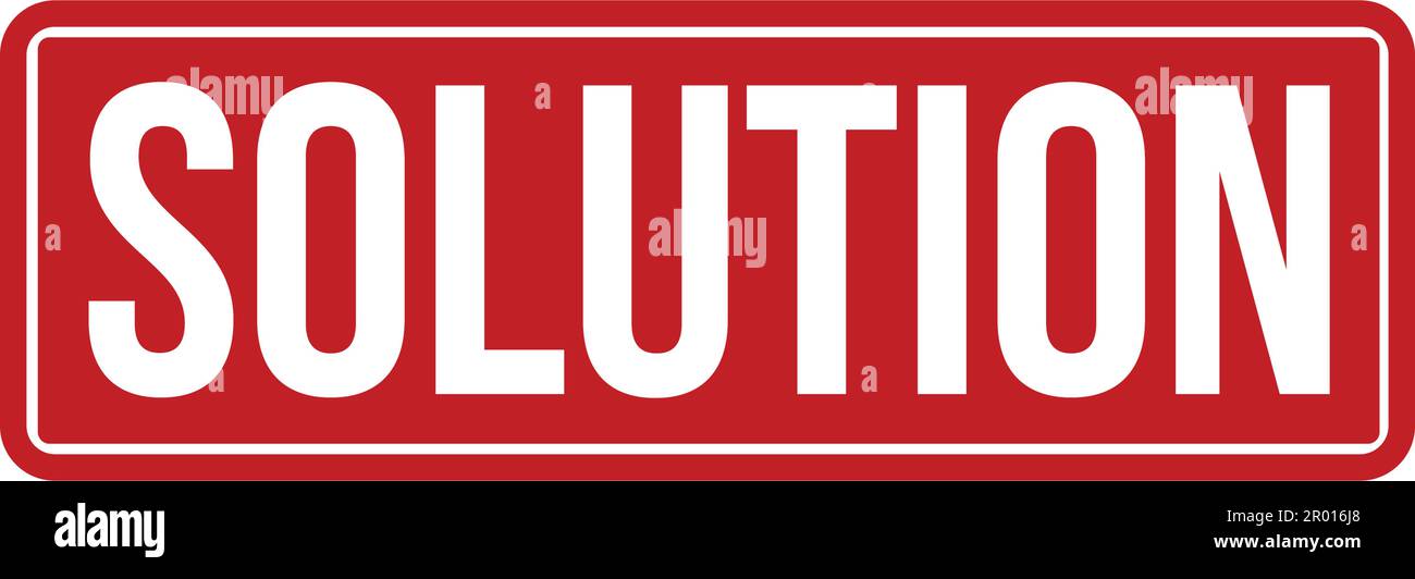 Solution Rubber Stamp. Red Solution Rubber Grunge Stamp Seal Vector ...