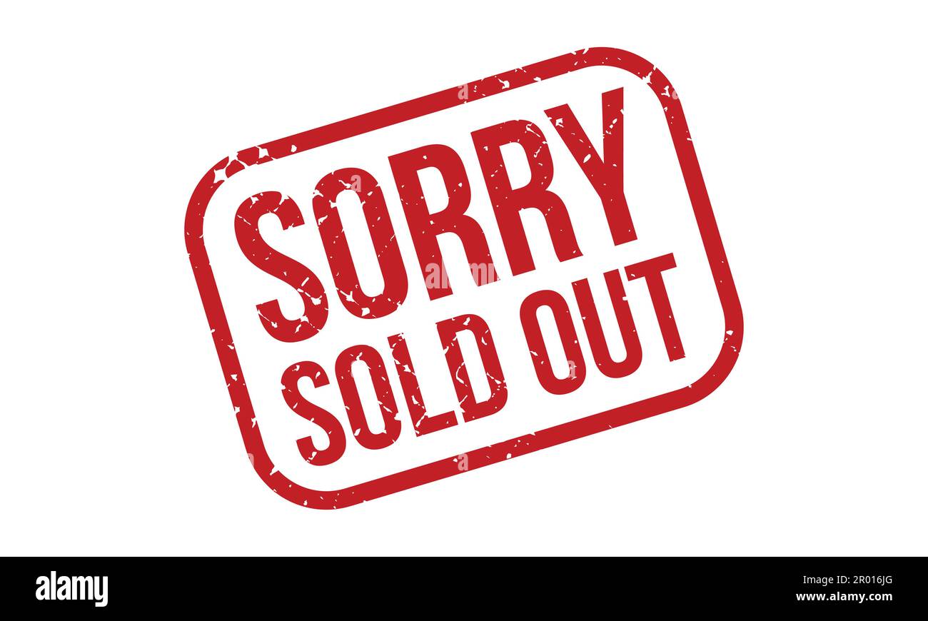 Sorry sold out Cut Out Stock Images & Pictures - Alamy