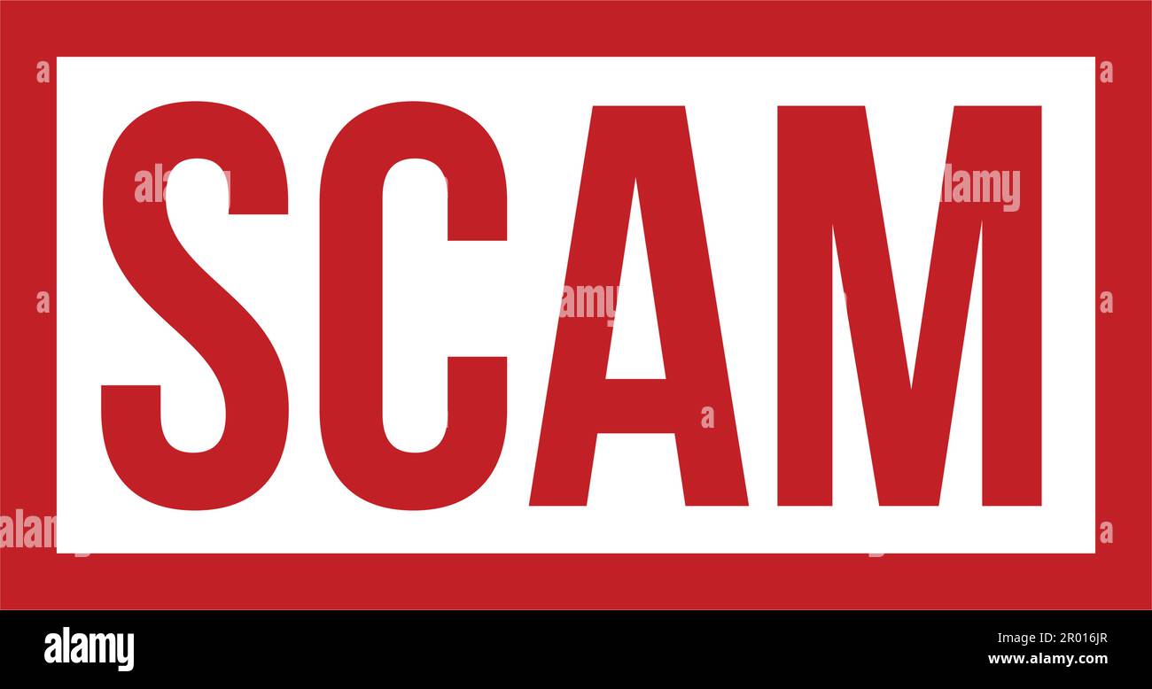 Scam Rubber Stamp. Red Scam Rubber Grunge Stamp Seal Vector ...