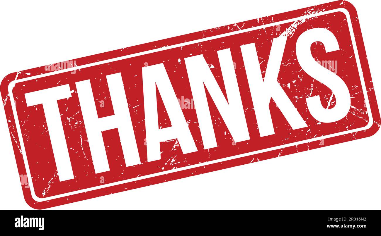Thanks Rubber Stamp. Red Thanks Rubber Grunge Stamp Seal Vector ...