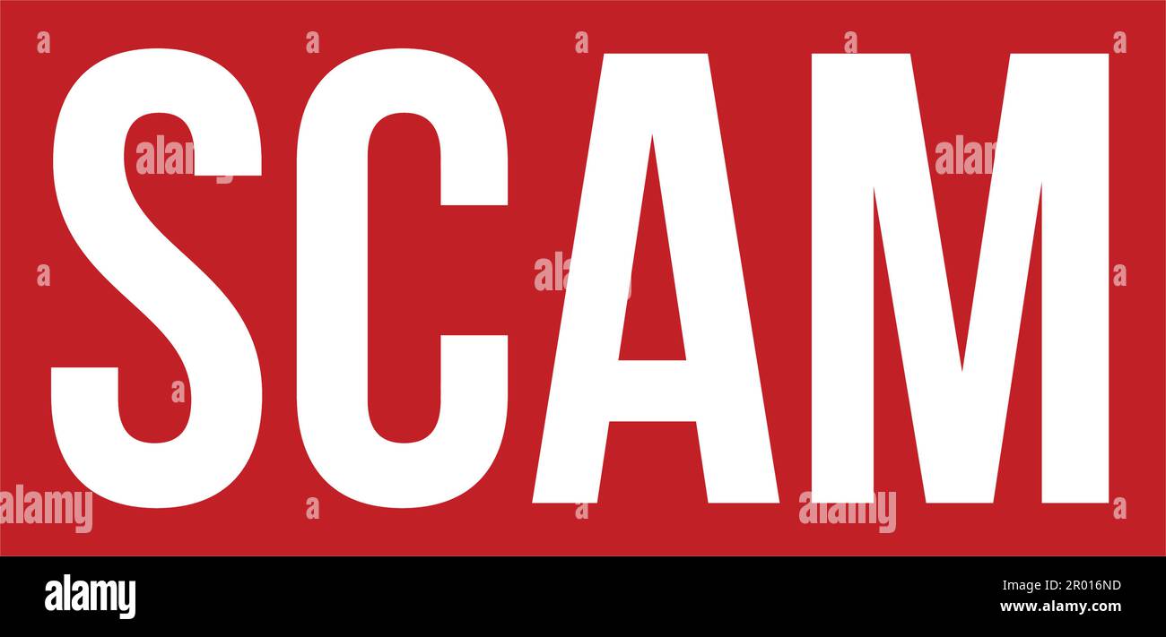 Scam Rubber Stamp. Red Scam Rubber Grunge Stamp Seal Vector ...