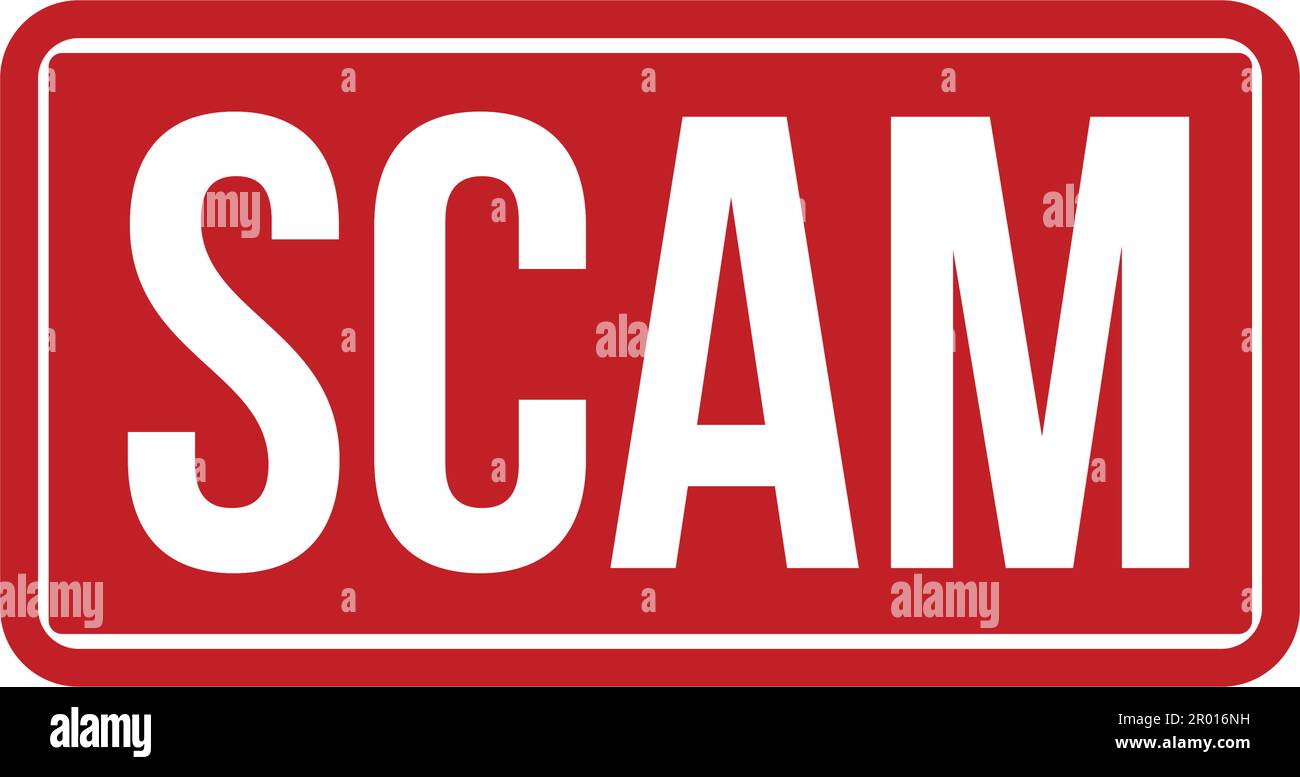 Scam Rubber Stamp. Red Scam Rubber Grunge Stamp Seal Vector ...