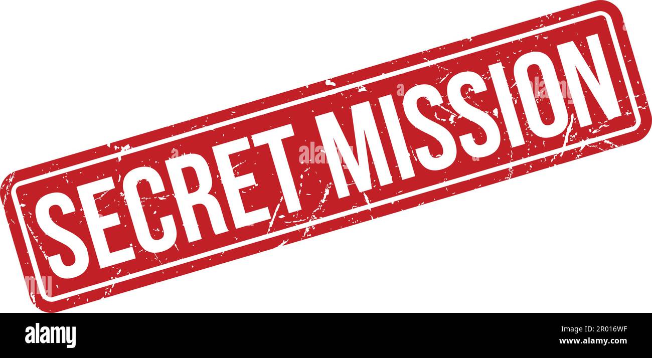 Secret Mission Rubber Stamp. Red Secret Mission Rubber Grunge Stamp ...