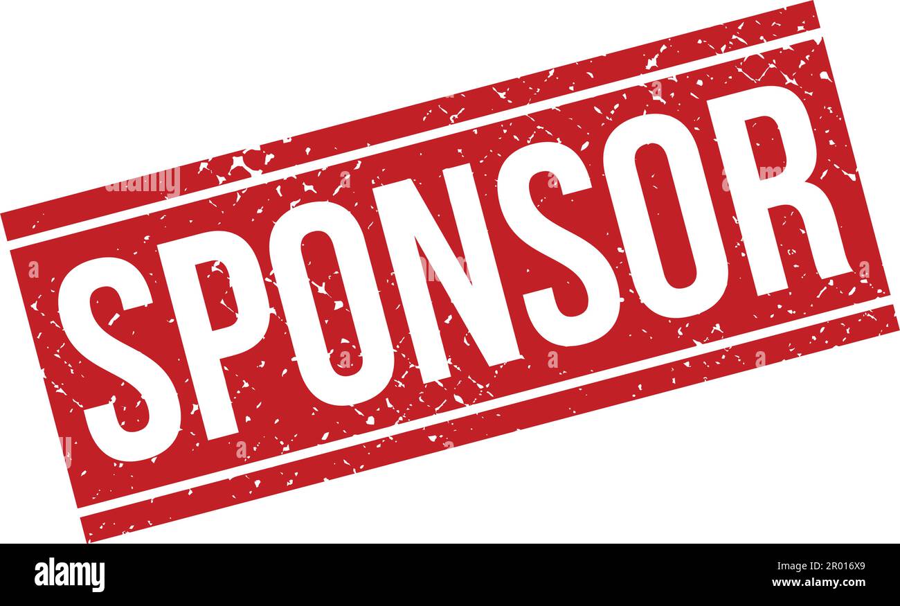 Sponsor Rubber Stamp. Red Sponsor Rubber Grunge Stamp Seal Vector ...