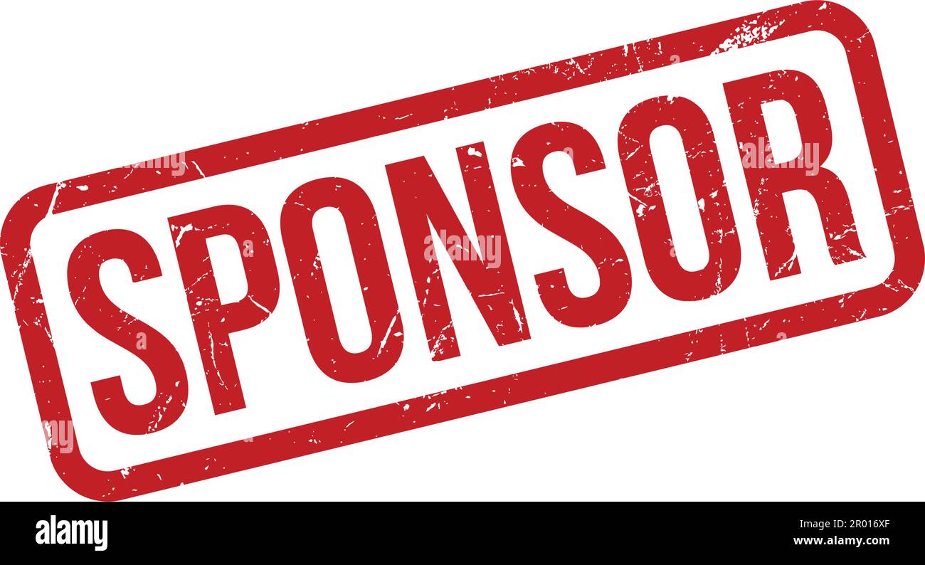 Sponsor Rubber Stamp. Red Sponsor Rubber Grunge Stamp Seal Vector ...