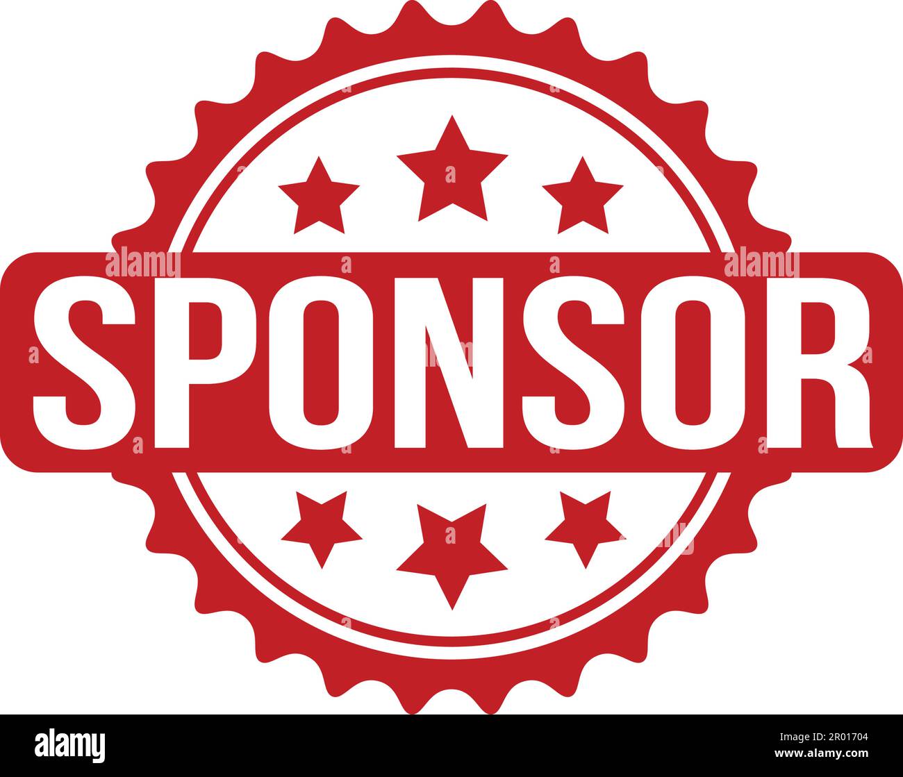 Sponsor Rubber Stamp. Red Sponsor Rubber Grunge Stamp Seal Vector ...