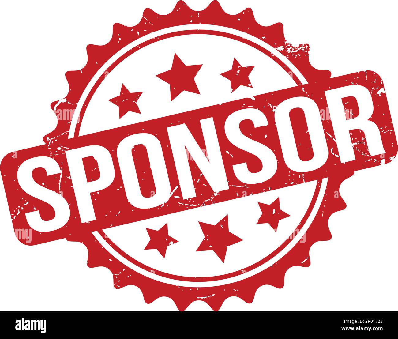 Sponsor Rubber Stamp. Red Sponsor Rubber Grunge Stamp Seal Vector ...