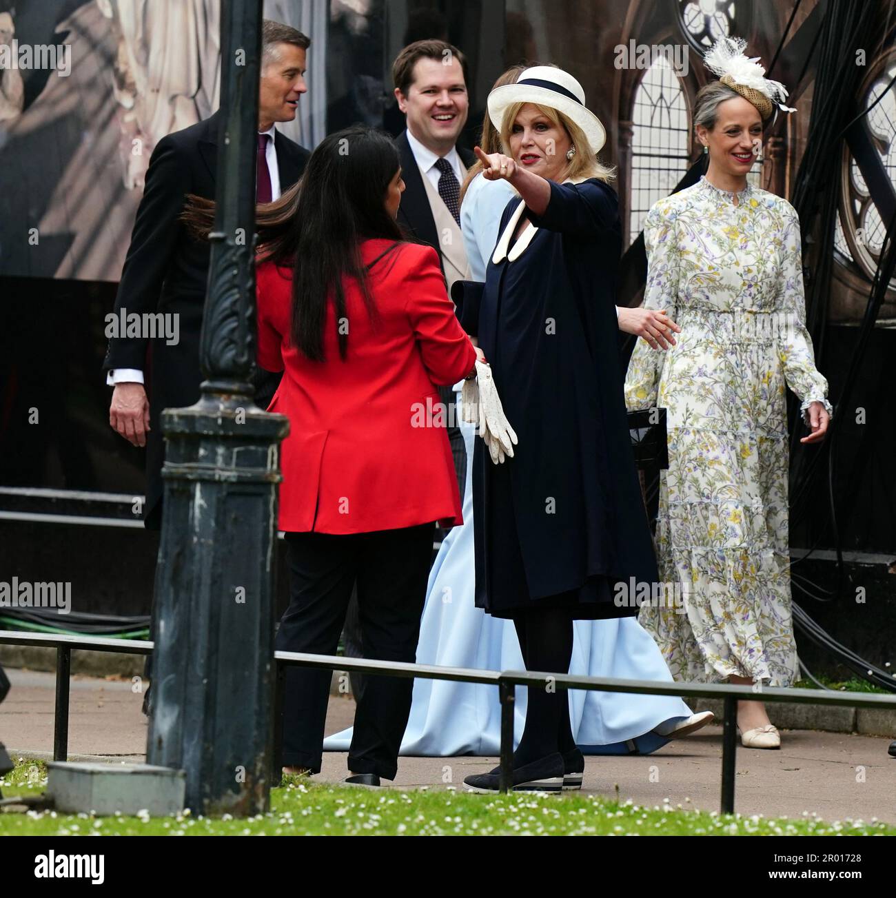 Dame Joanna Lumley arriving ahead of the coronation ceremony of King ...
