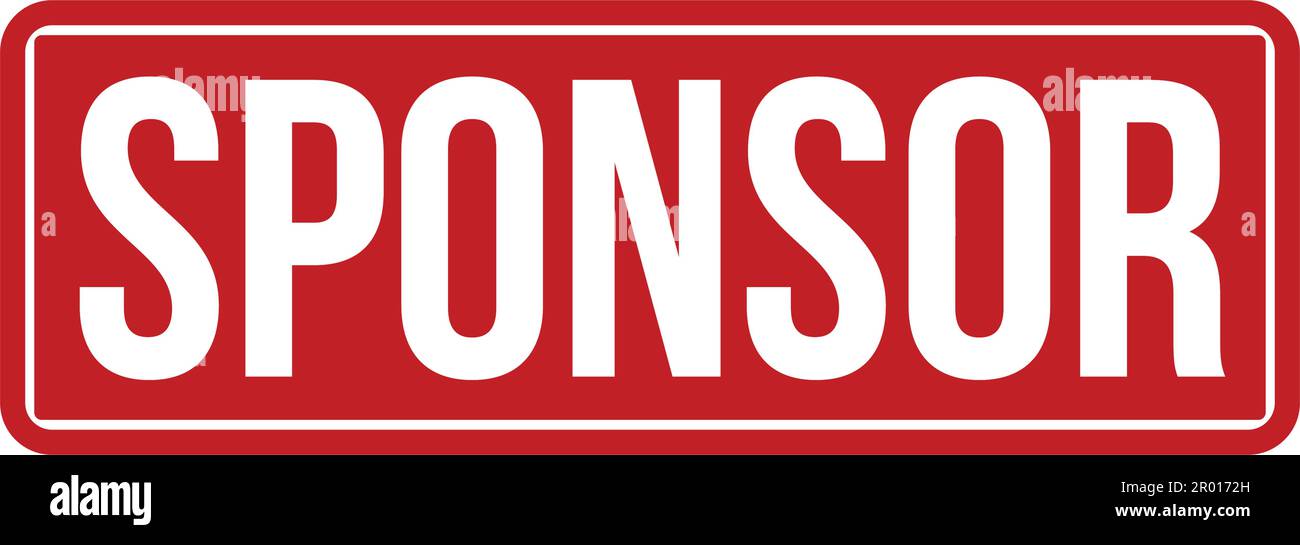 Sponsor Rubber Stamp. Red Sponsor Rubber Grunge Stamp Seal Vector ...