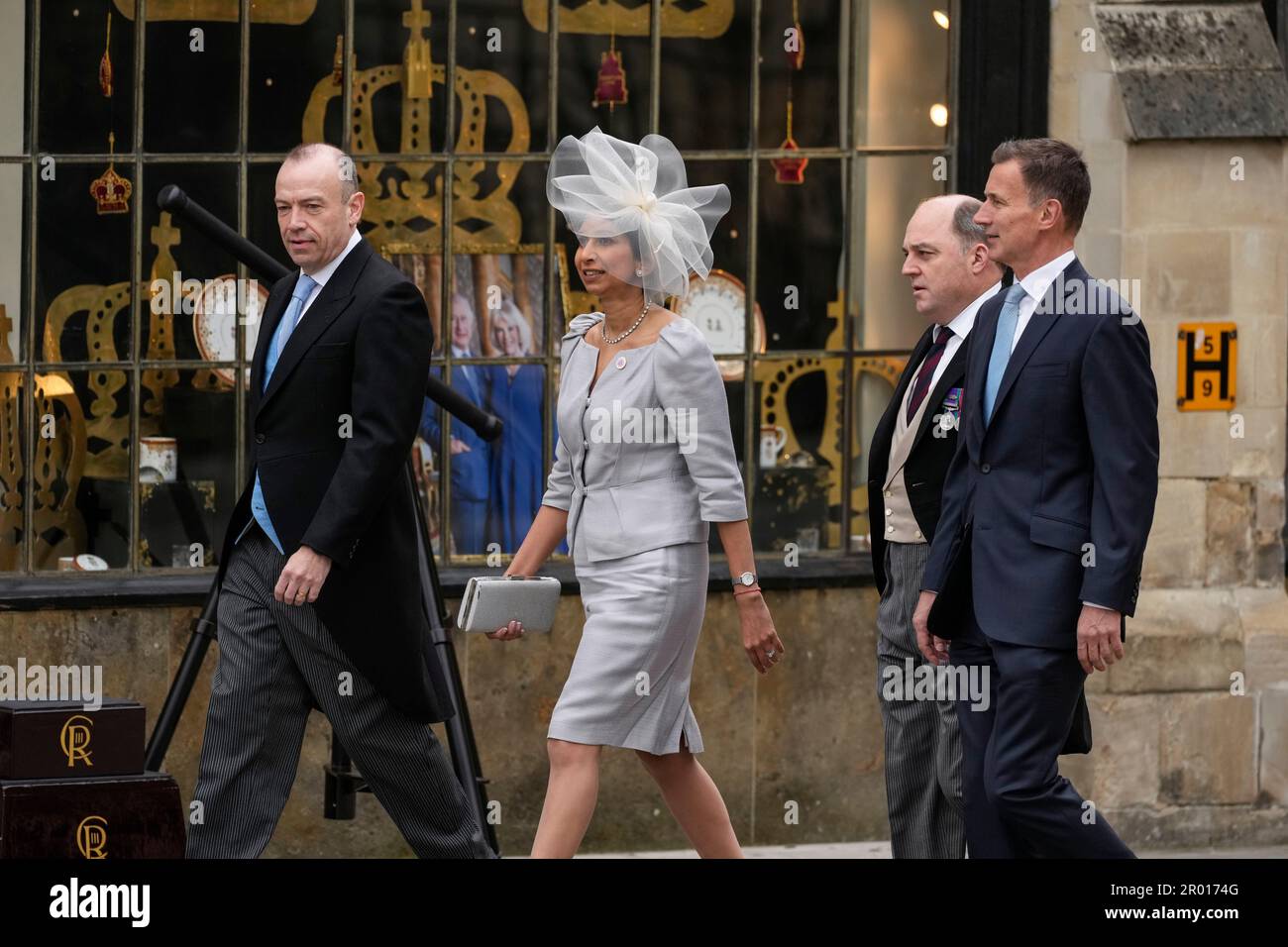 Chancellor of the Exchequer Jeremy Hunt, from right, British Secretary ...