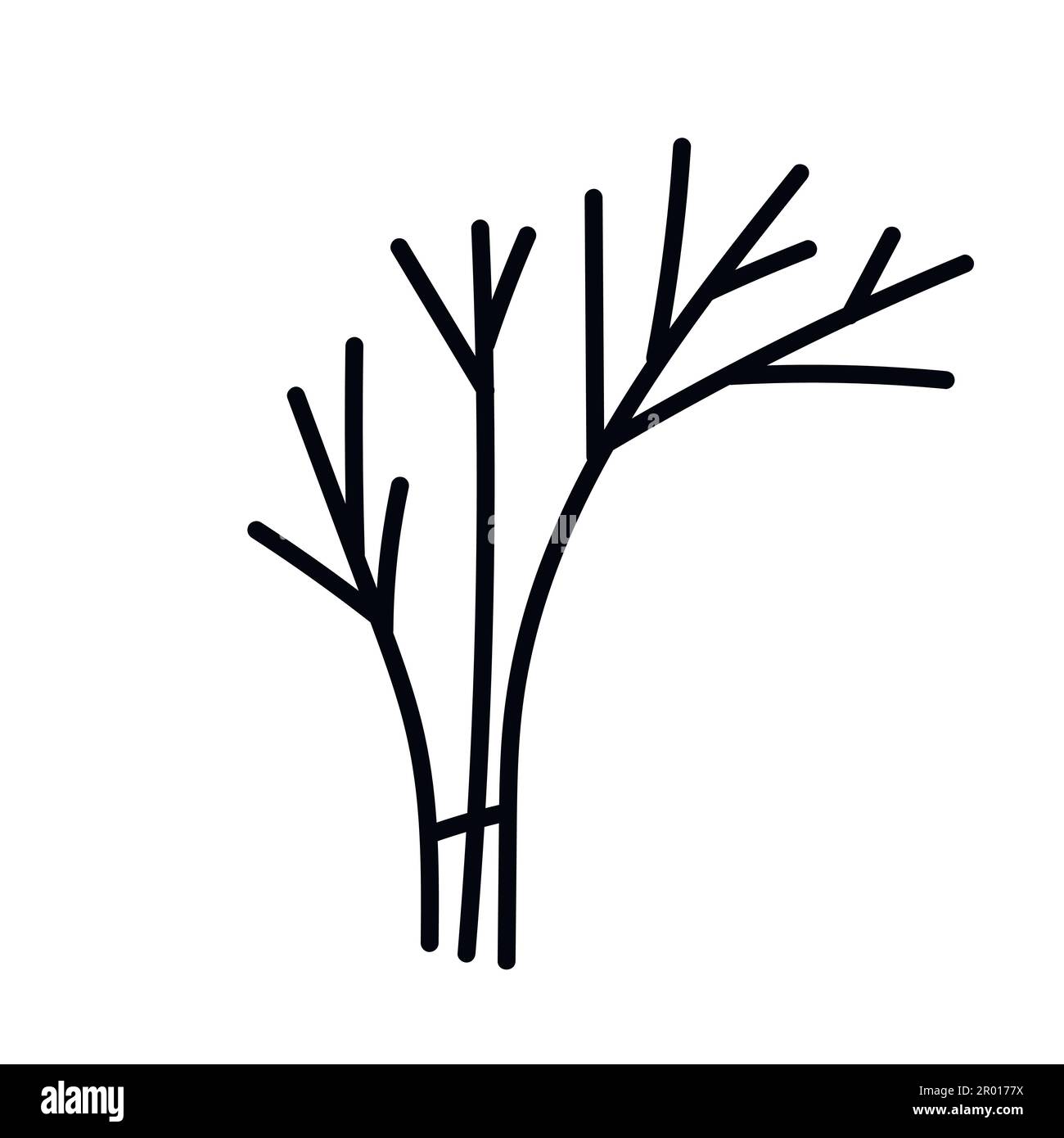 Black and white template tree icon. Vector symbol sign isolated on ...