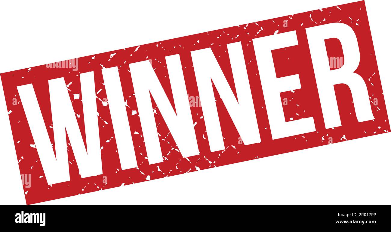 Winner Rubber Stamp. Red Winner Rubber Grunge Stamp Seal Vector ...