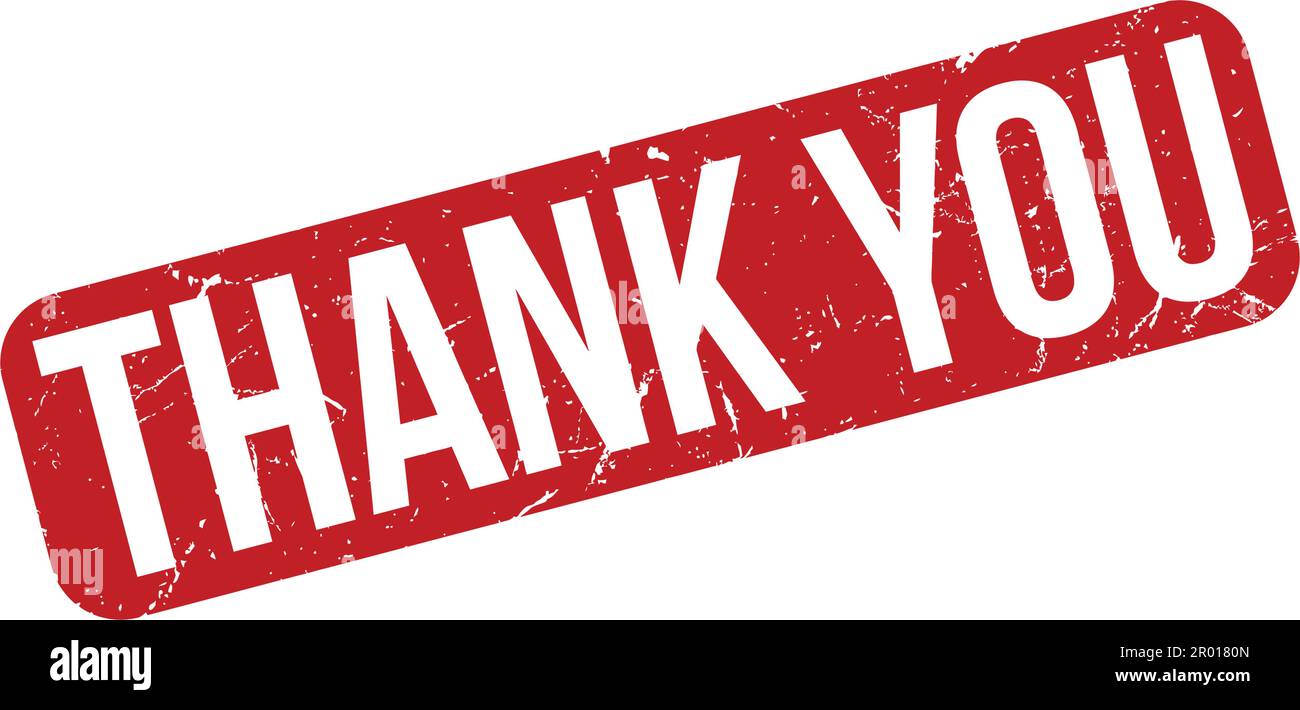 Thank You Rubber Stamp Red Thank You Rubber Grunge Stamp Seal Vector