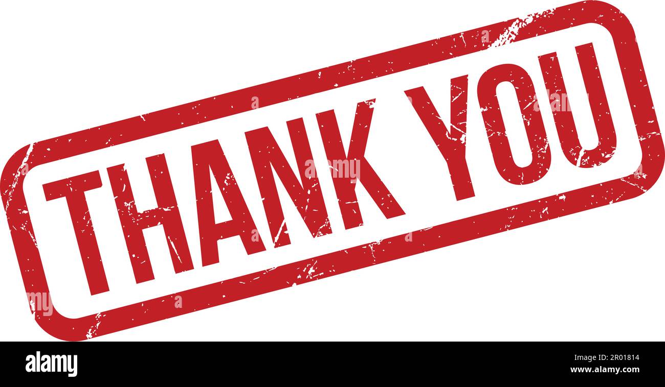 Thank You Rubber Stamp Red Thank You Rubber Grunge Stamp Seal Vector