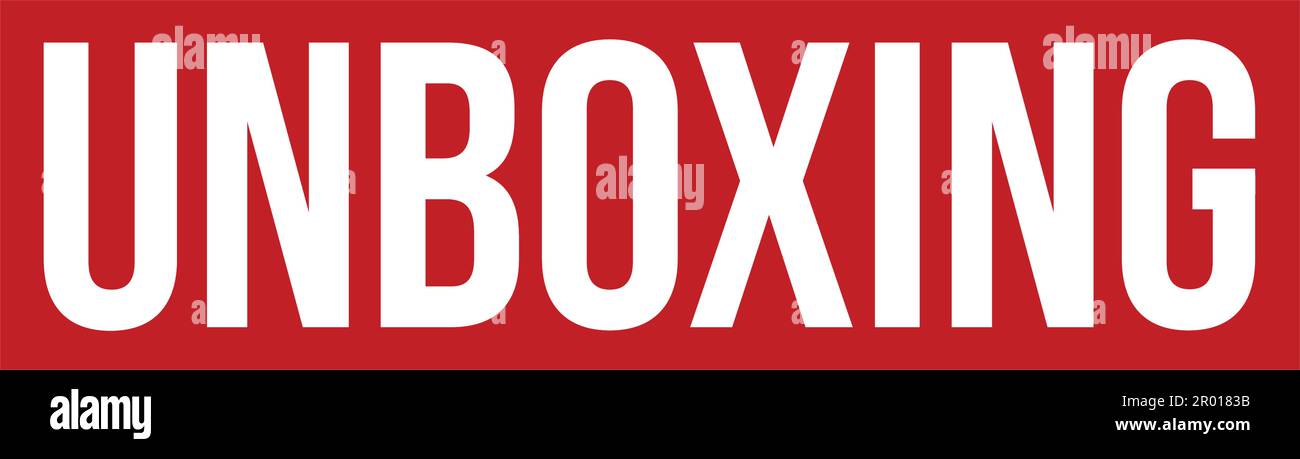 Unboxing Rubber Stamp. Red Unboxing Rubber Grunge Stamp Seal Vector ...