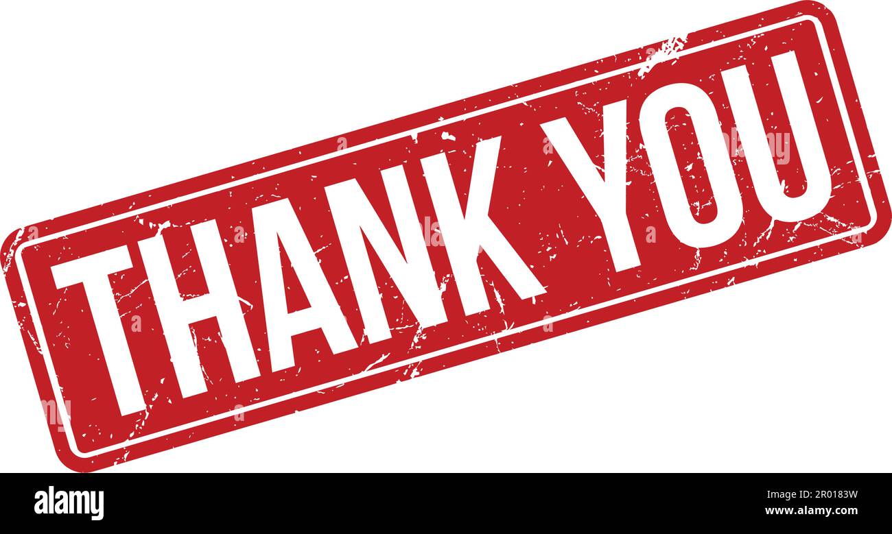 Thank You Rubber Stamp. Red Thank You Rubber Grunge Stamp Seal Vector ...