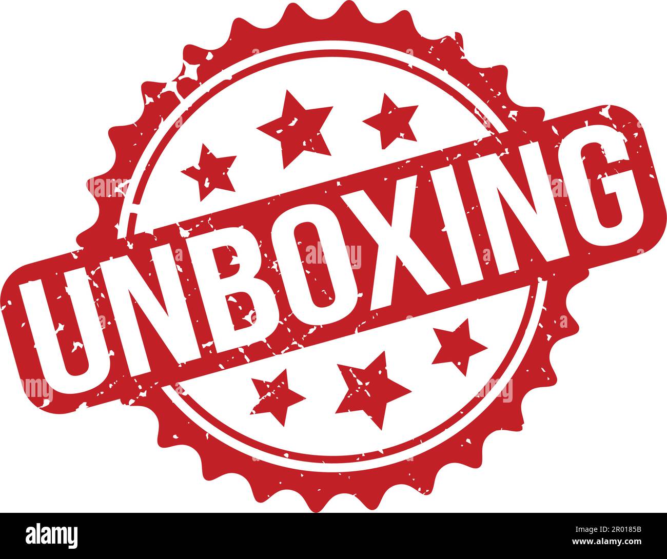 Unboxing Rubber Stamp. Red Unboxing Rubber Grunge Stamp Seal Vector ...