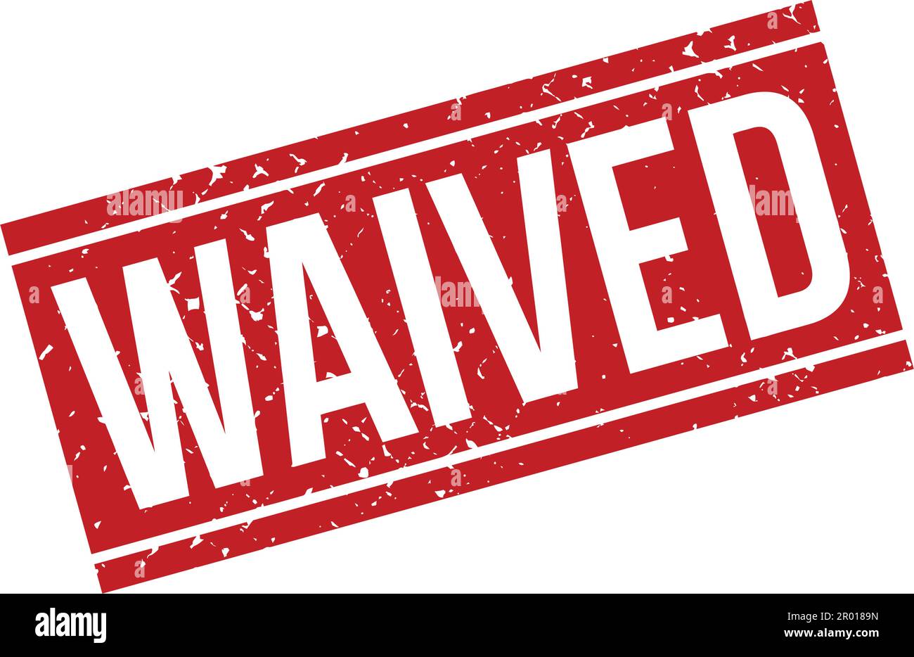 Waived Rubber Stamp. Red Waived Rubber Grunge Stamp Seal Vector ...