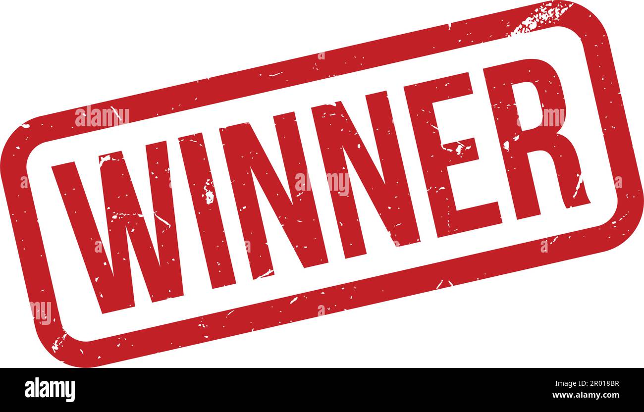 Winner Rubber Stamp. Red Winner Rubber Grunge Stamp Seal Vector ...