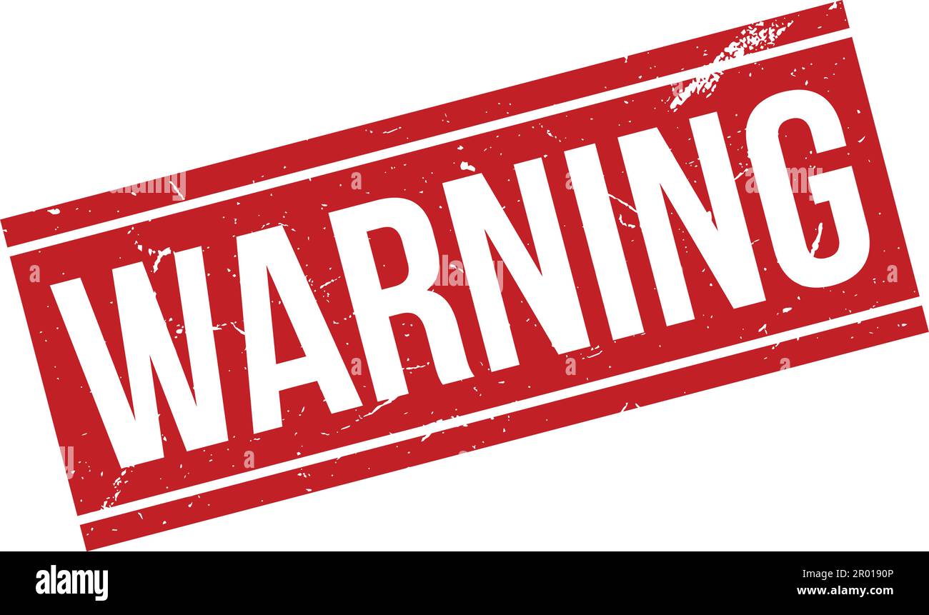 Warning Grunge Rubber Stamp - Vector Stock Vector Image & Art - Alamy