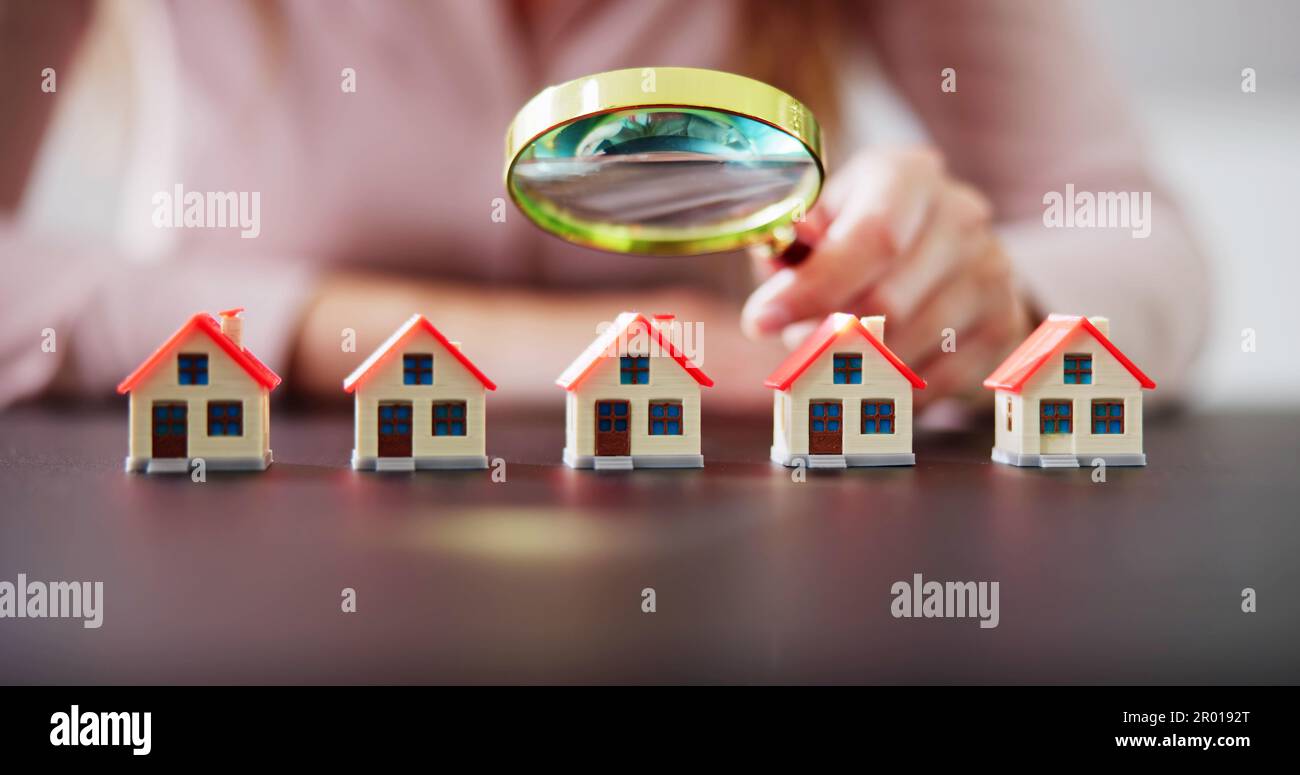 Real Estate House Inspection Before Purchase. Inspector Using Magnifier ...