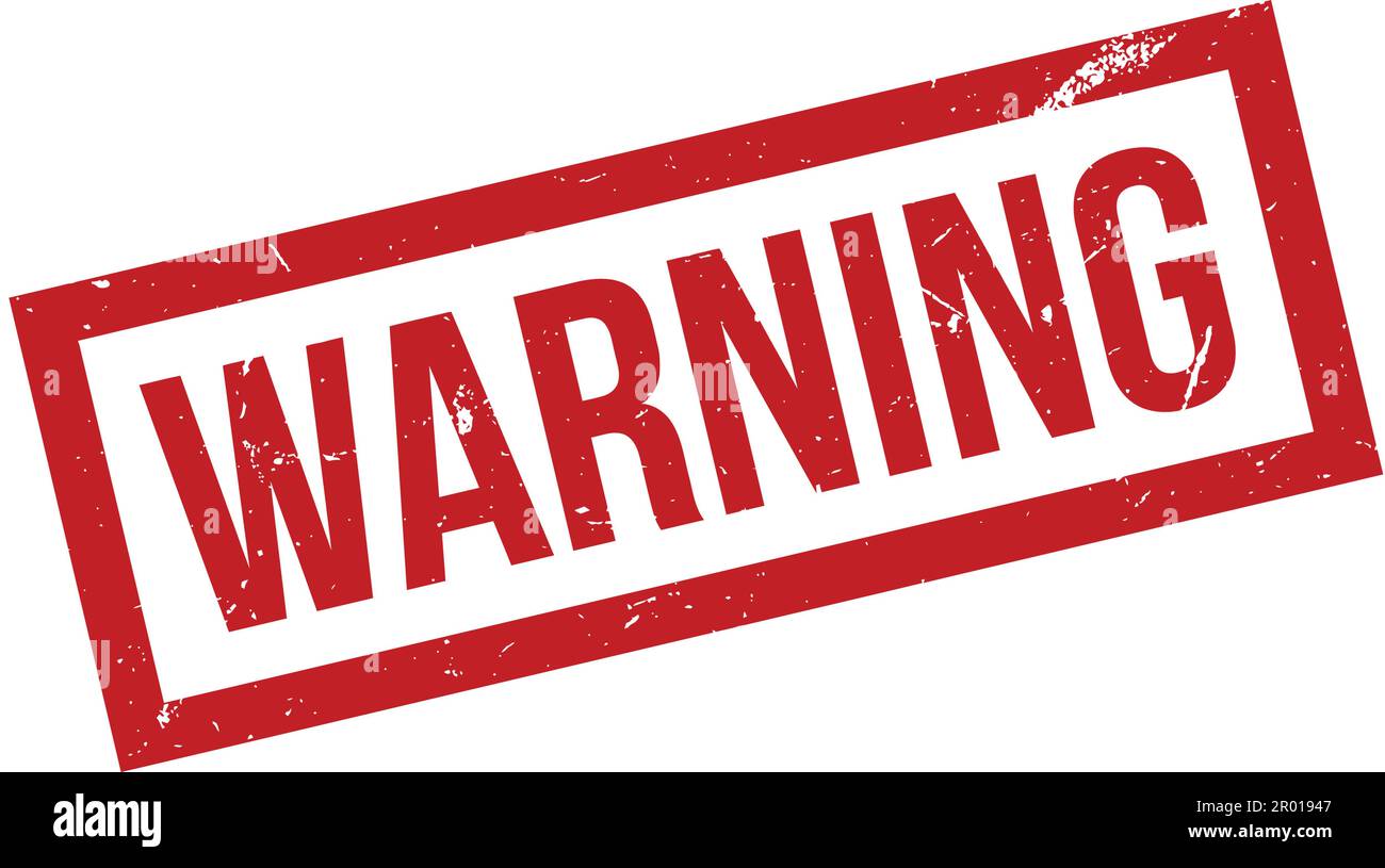 Warning Rubber Grunge Stamp Seal Vector Illustration – Vector Stock ...