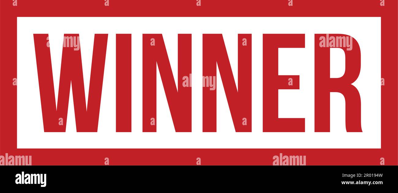 Winner Rubber Stamp. Red Winner Rubber Grunge Stamp Seal Vector ...