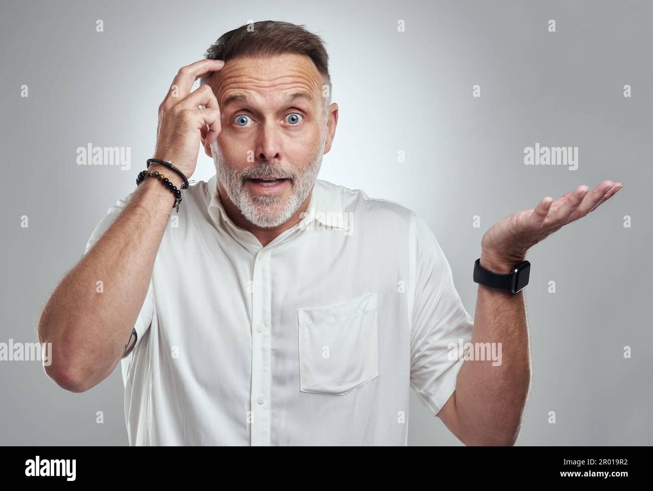 Im as puzzled as you are. Studio portrait of a mature man looking ... Im as puzzled as you are. Studio portrait of a mature man looking ...