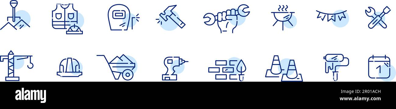 Labor day September 1st symbols. Manual labor and construction workers ...