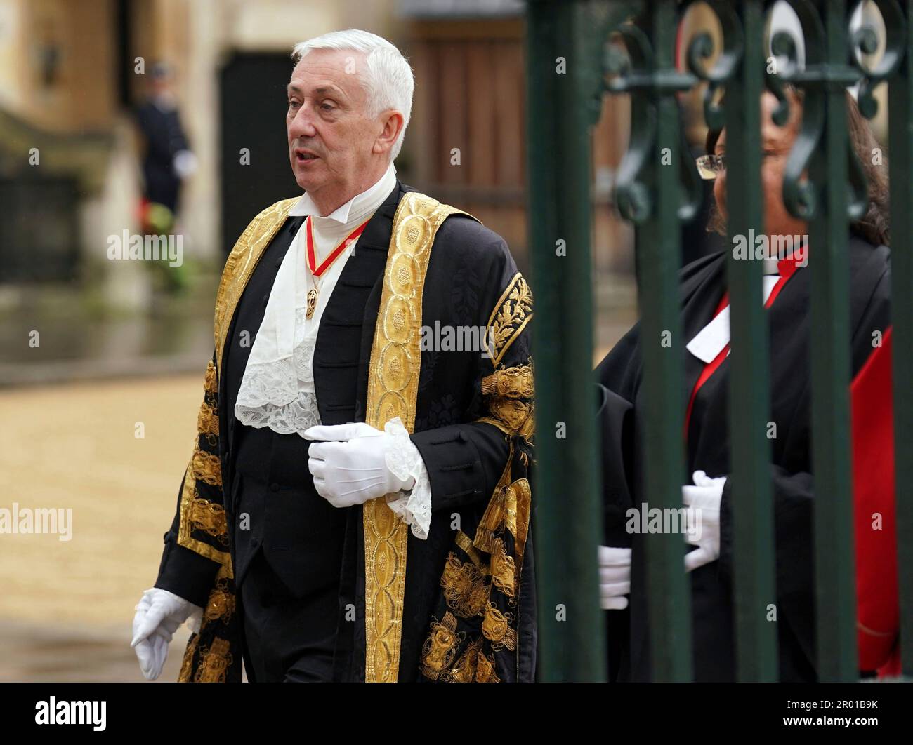 Speaker of the House of Commons Lindsay Hoyle arrives at Westminster ...
