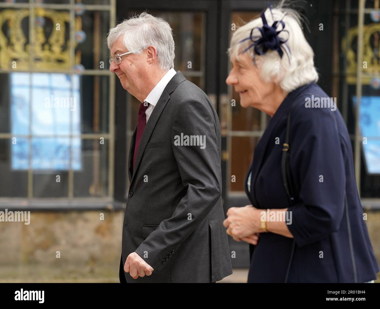 First Minister of Wales Mark Drakeford arriving at Westminster Abbey ...