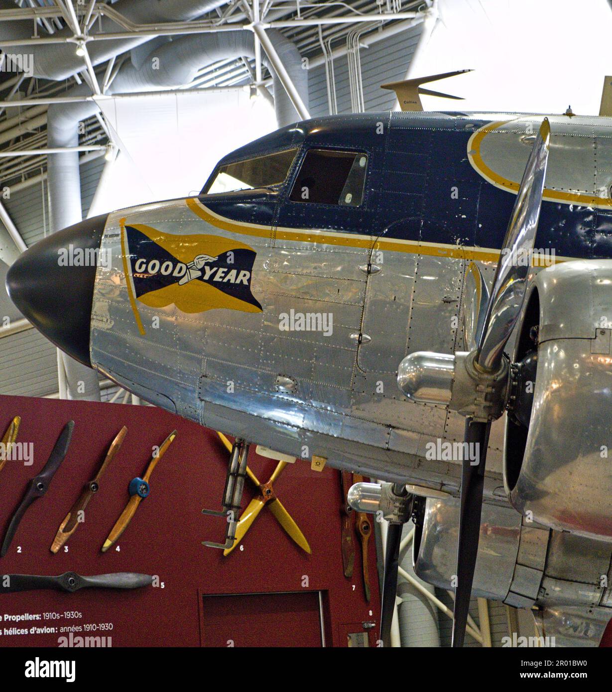 An antique aircraft in the Canada Aviation and Space Museum Stock Photo ...