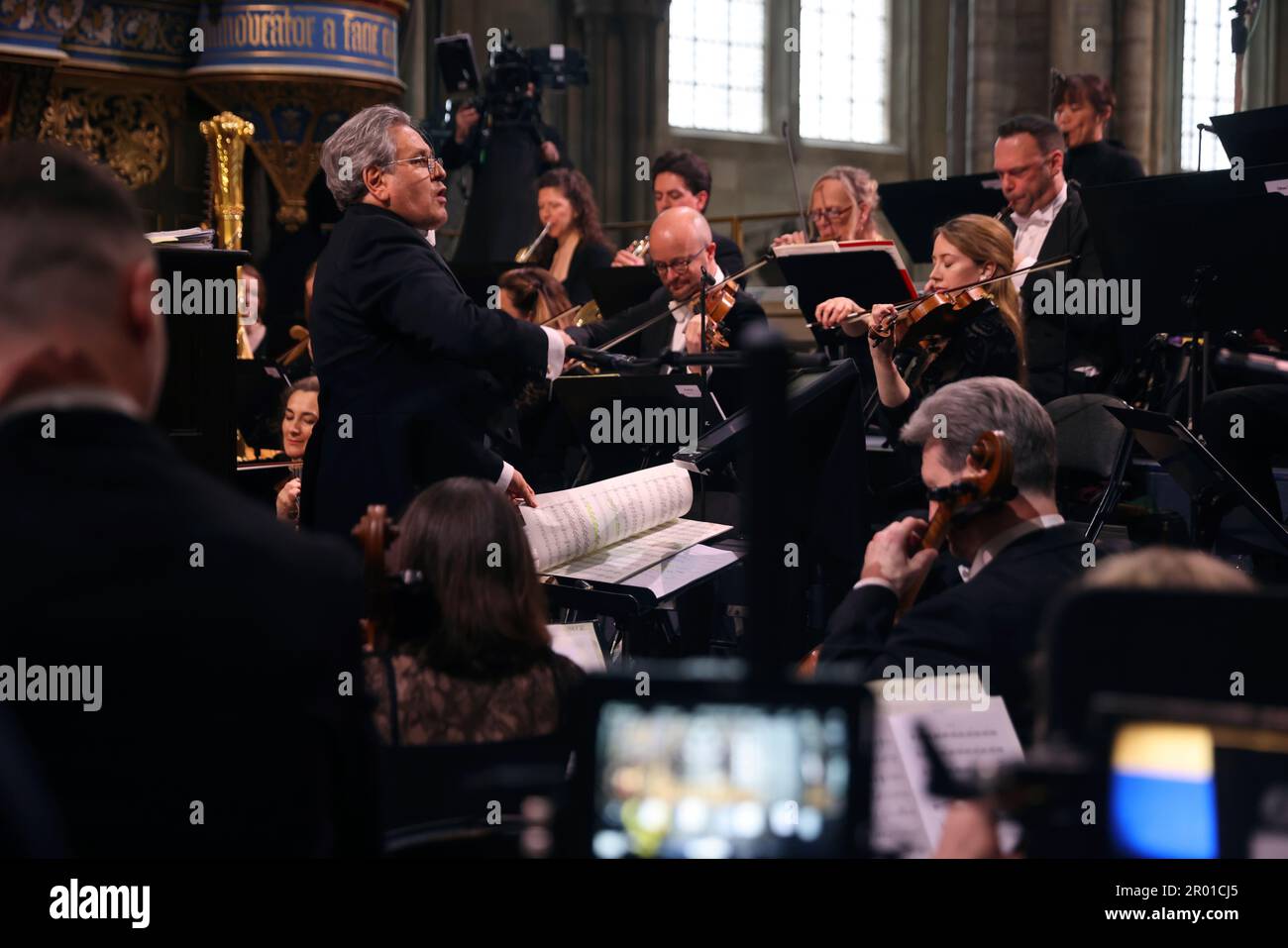 Musicians perform in Westminster Abbey, ahead of the coronation of King ...