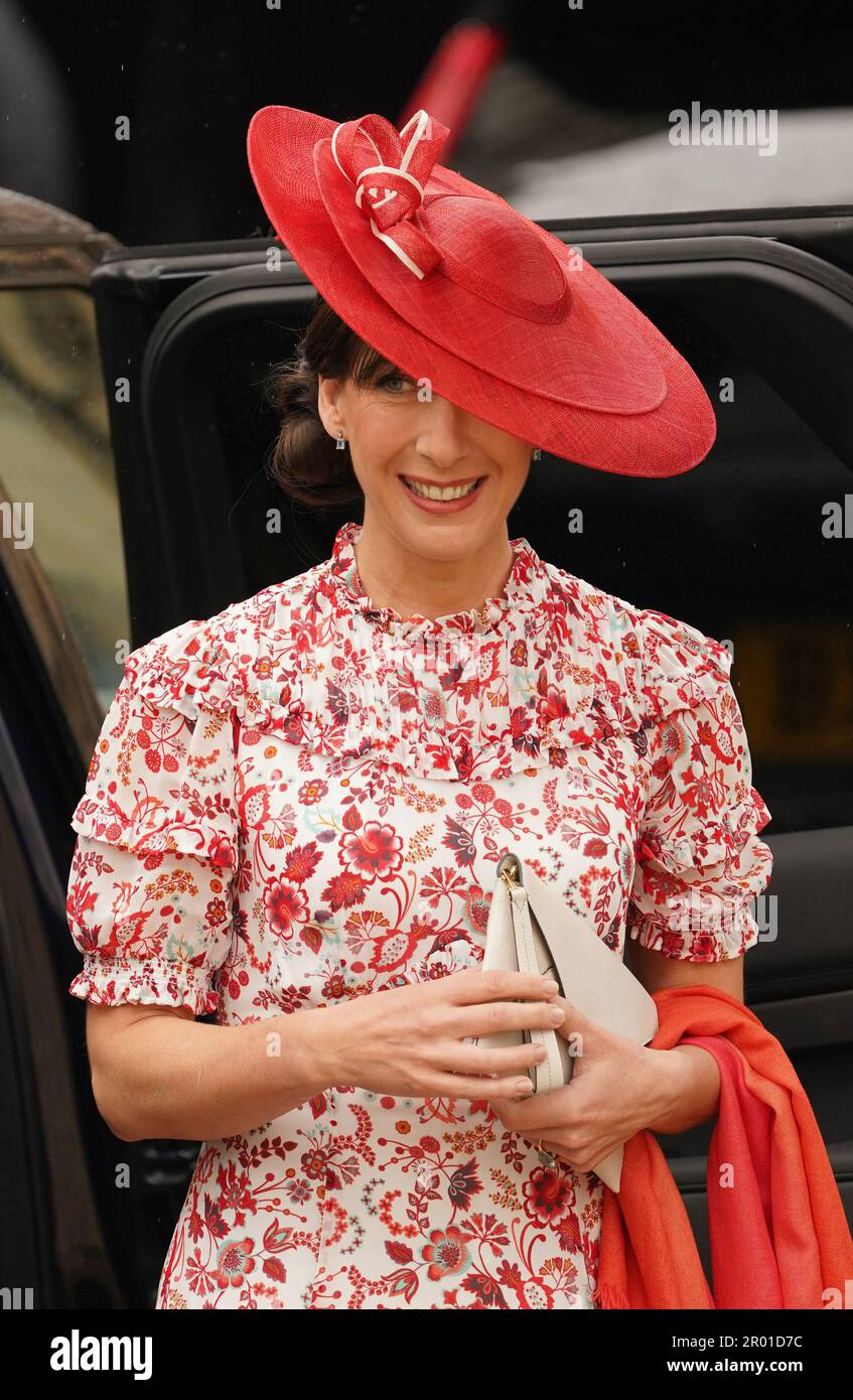 Samantha Cameron arriving at Westminster Abbey, London, ahead of the ...