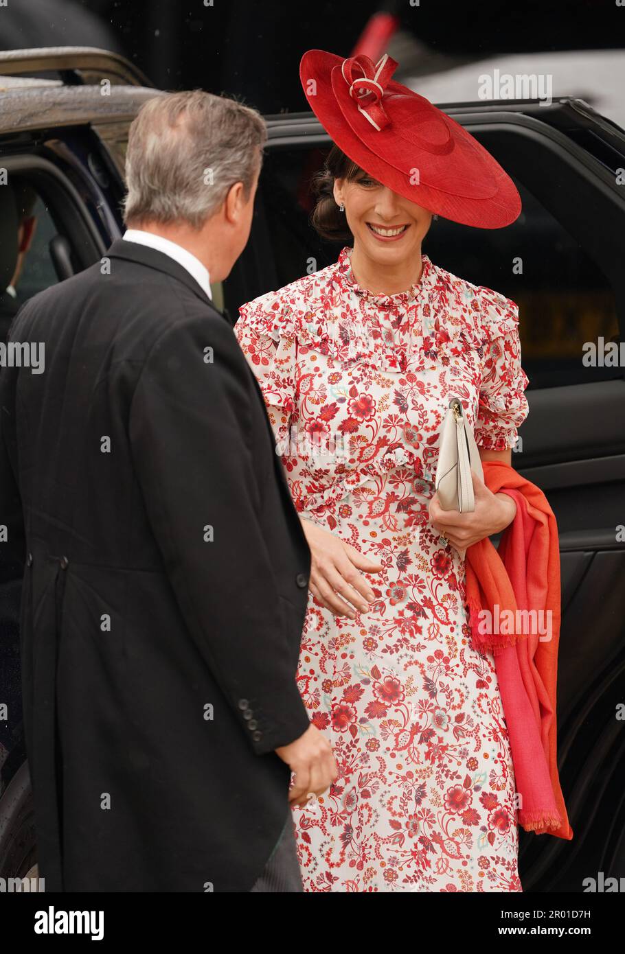 Former prime minister David Cameron and his wife Samantha arriving at ...