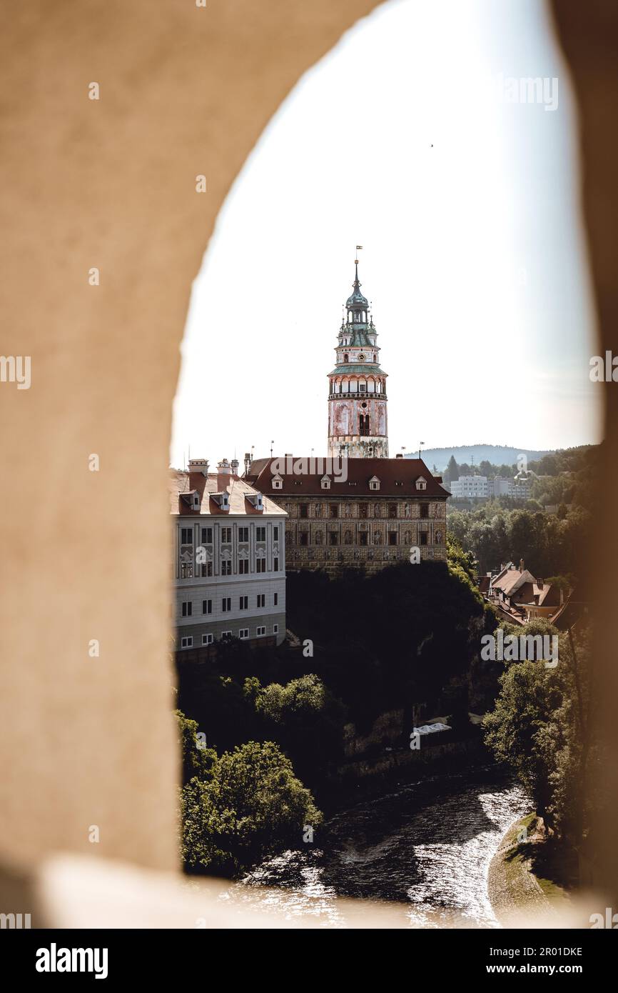 Look through view on the castle tower Stock Photo - Alamy
