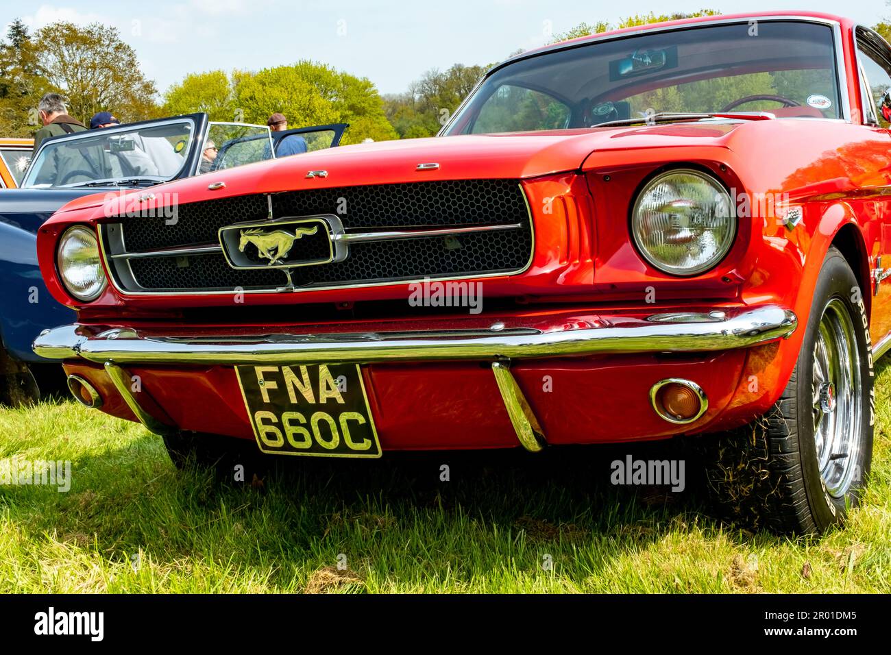 Earsham, Norfolk, UK – April 30 2023. Front end of a classic Ford ...
