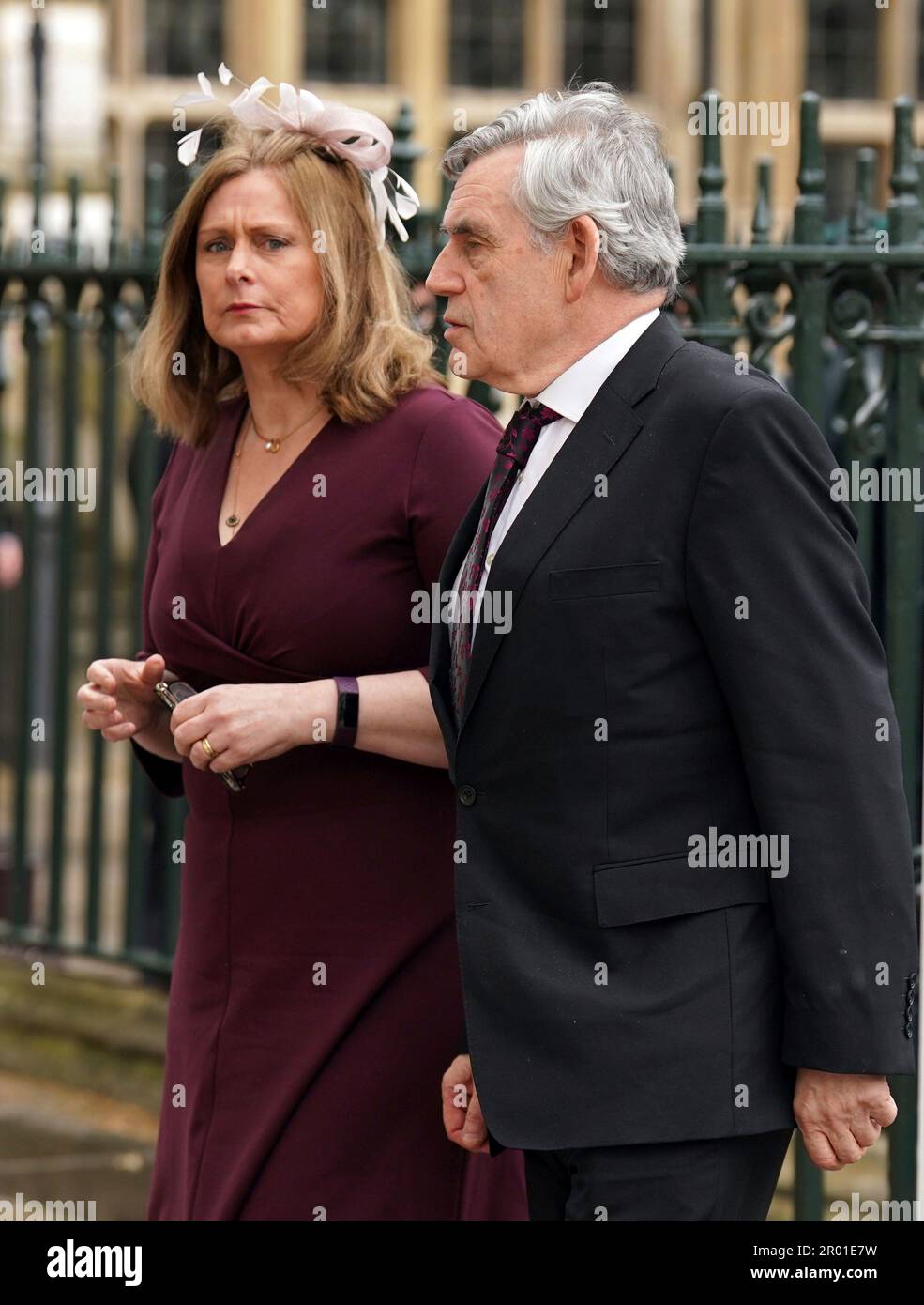 Former prime minister Gordon Brown and his wife Sarah arrive at ...