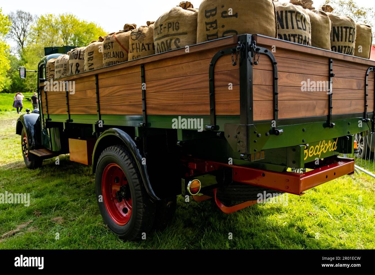 Earsham, Norfolk, UK – April 30 2023. A restored classic delivery truck ...