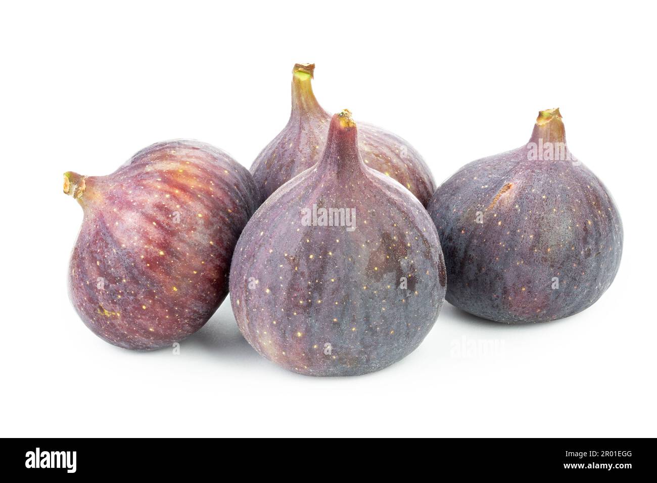Several fresh ripe figs isolated on white background. File contains ...