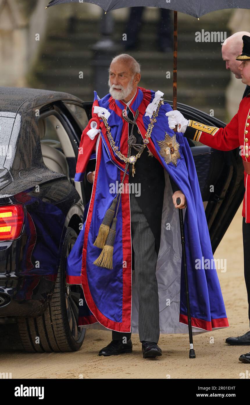 Prince Michael of Kent arriving at Westminster Abbey, London, ahead of ...