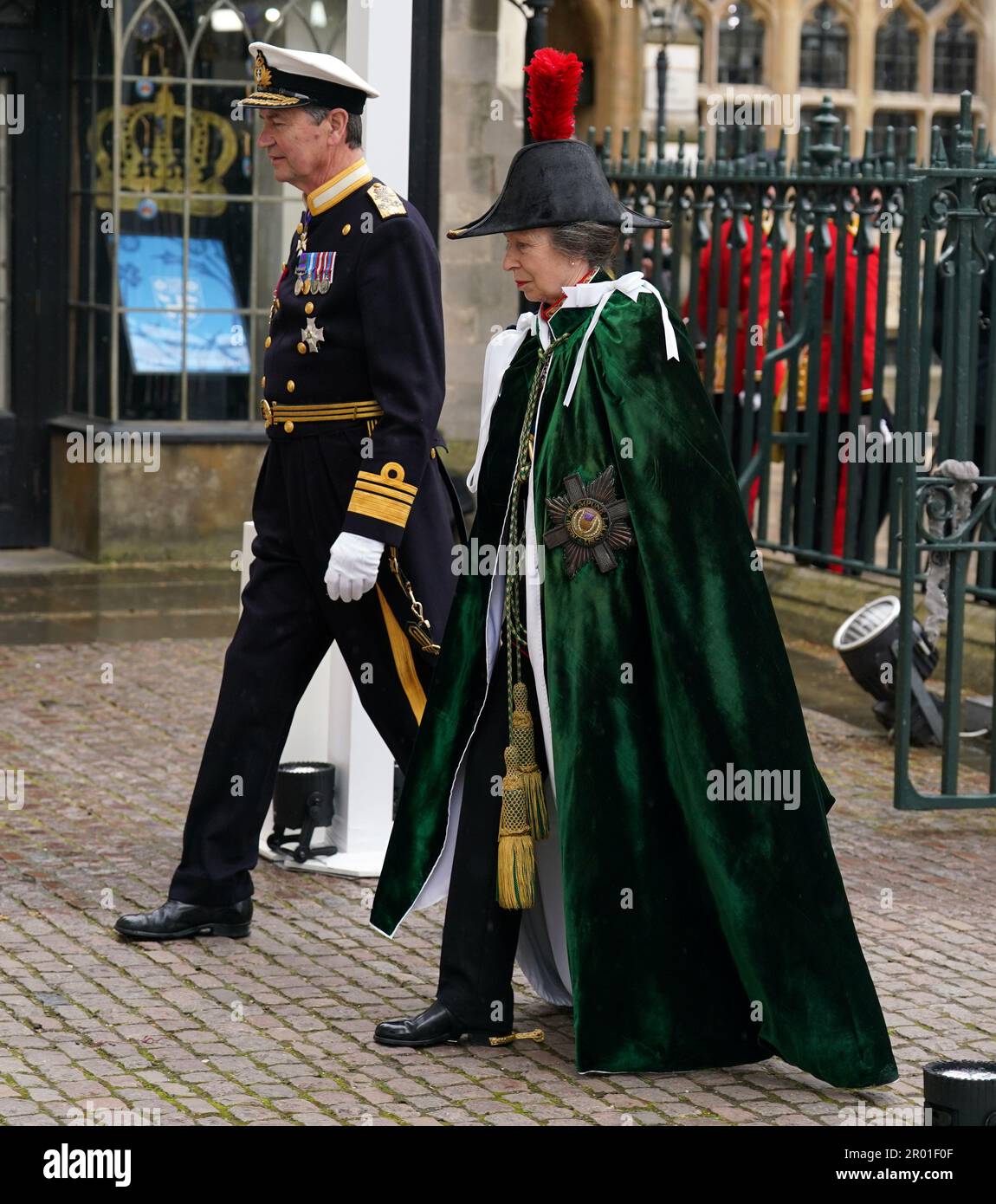 The Princess Royal arriving with Vice Admiral Sir Tim Laurence at ...