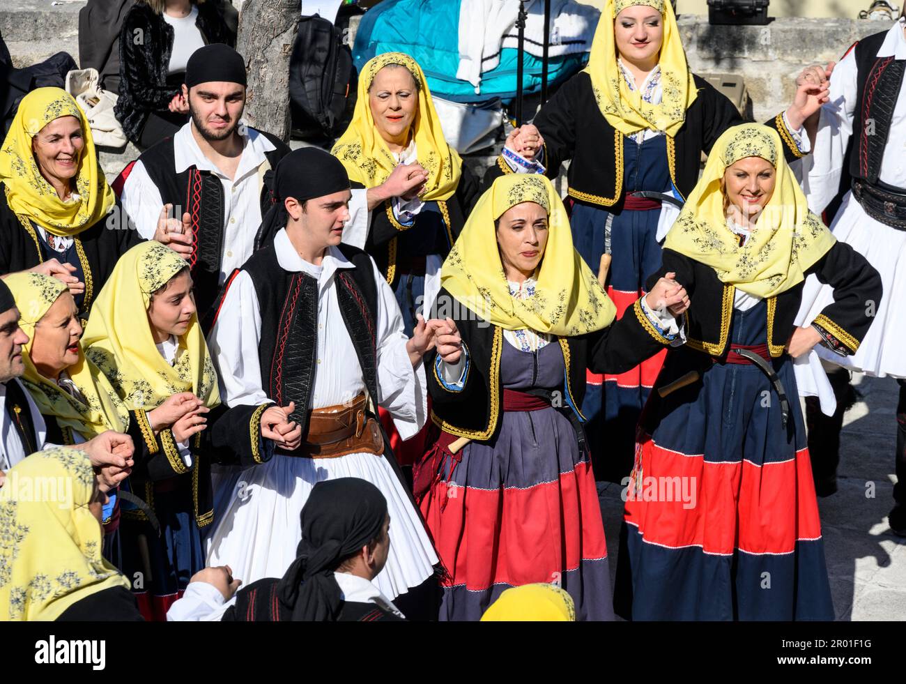 Traditional Greek dancing at a Paniyiri, a local festival , Proastio ...