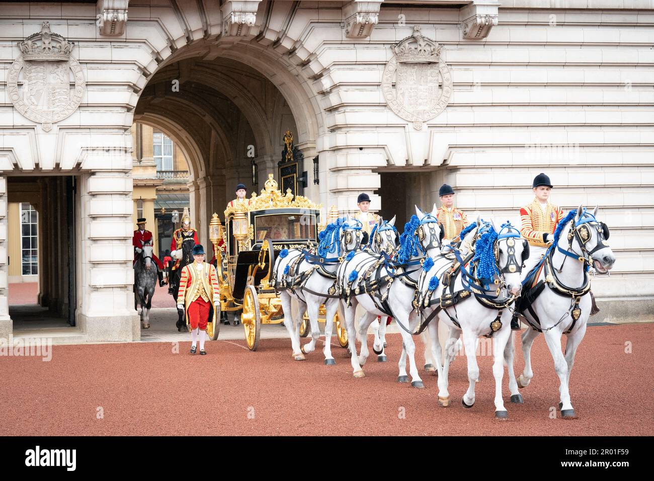 **The Diamond Jubilee State Coach is accompanied by the Sovereign's ...