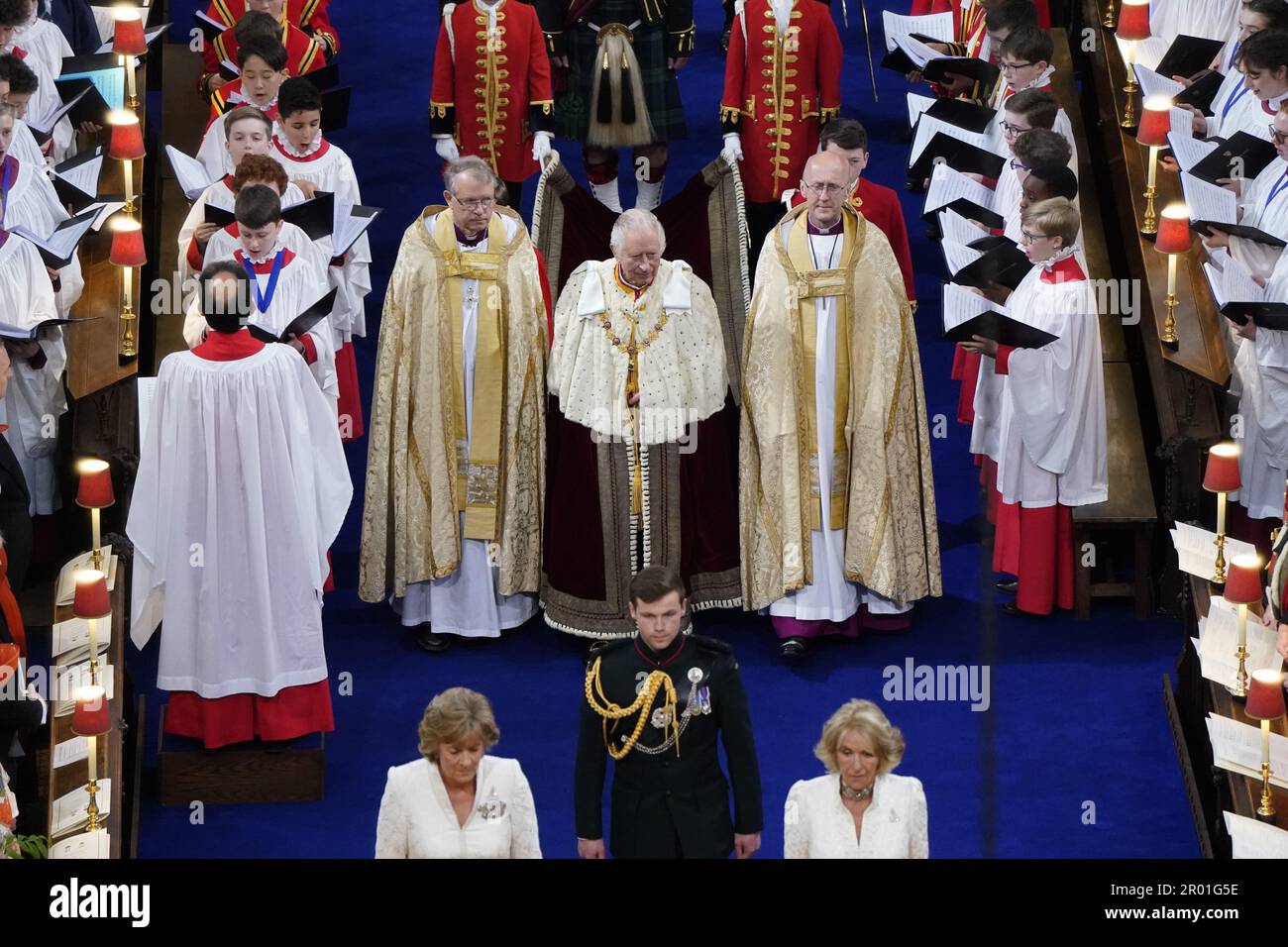 King Charles III arrives for his coronation at Westminster Abbey ...