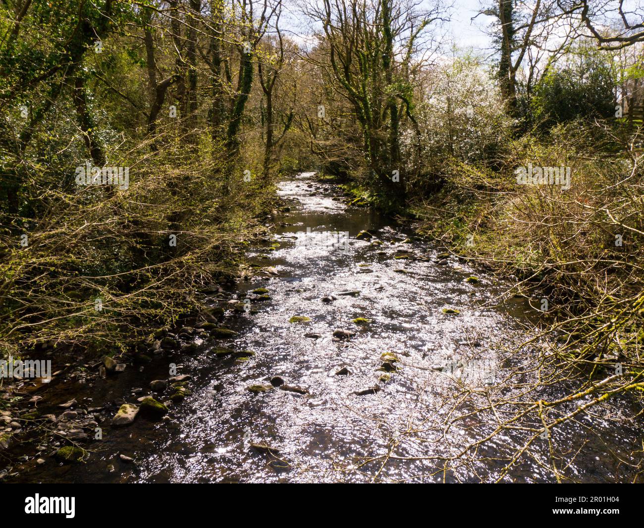 Caerfanell river flows into talybont reservoir hi-res stock photography ...
