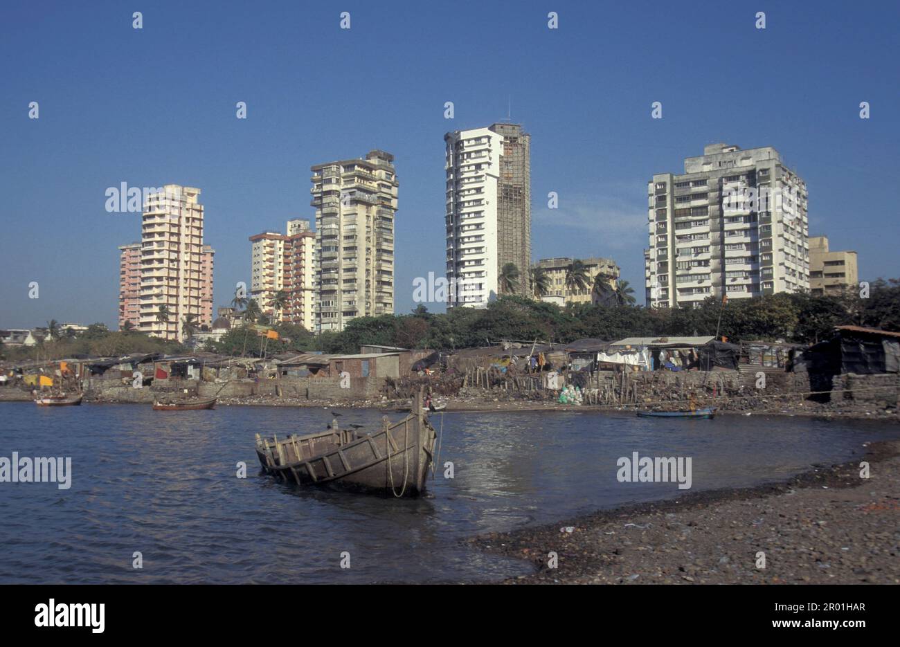 the Skyline at a Beach and Coast in Colaba in the city centre of Mumbai ...