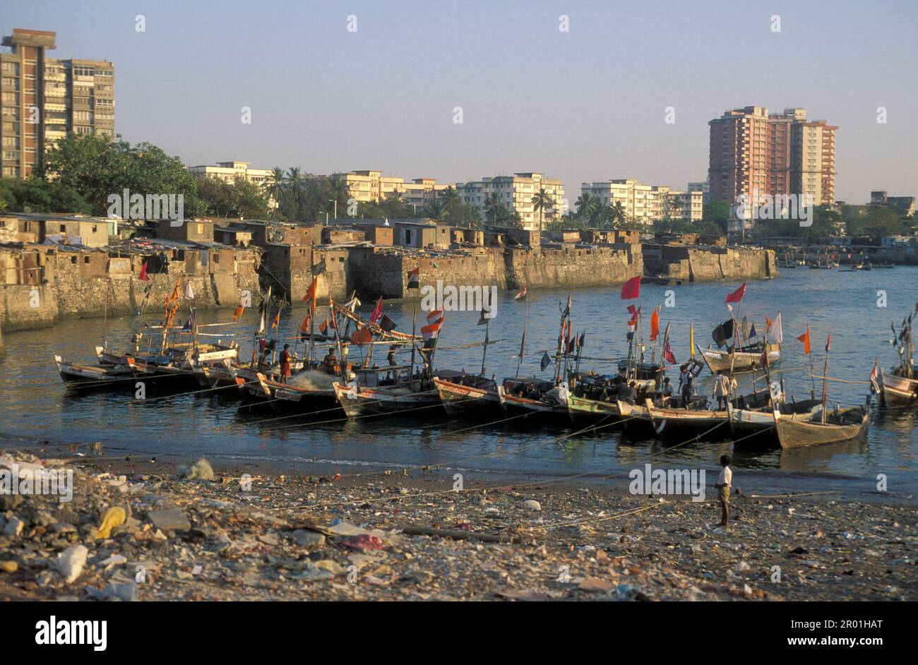 the Skyline at a Beach and Coast in Colaba in the city centre of Mumbai ...